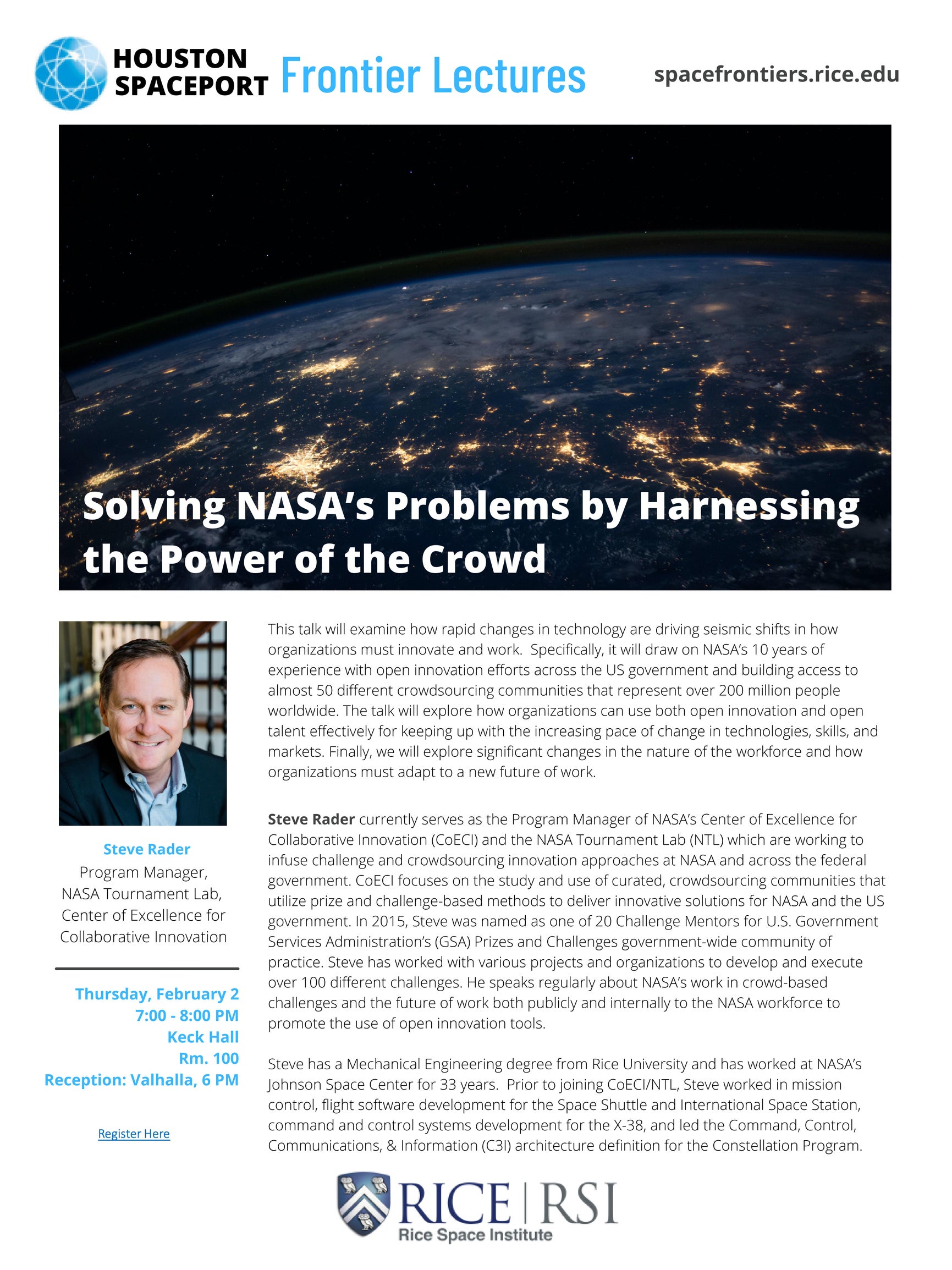 Solving NASA’s Problems by Harnessing the Power of the Crowd | Rice ...